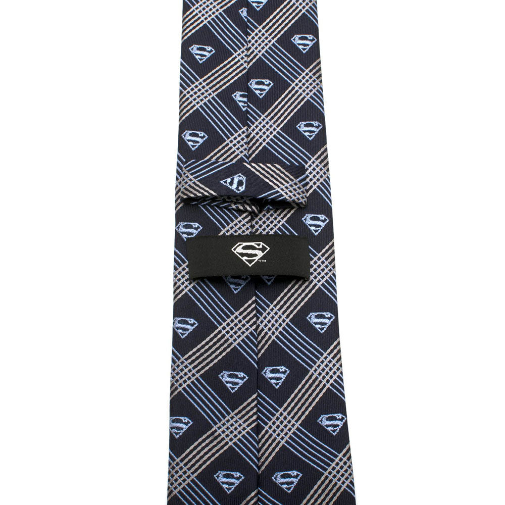 SUPERMAN スーパーマン - Shield Navy Plaid Tie / ネクタイ / メンズ 【公式 / オフィシャル】 – PGS